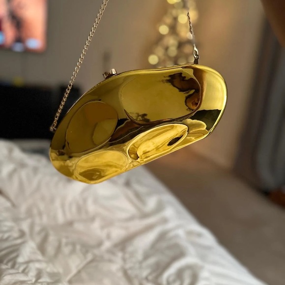 Bags | Statement Gold Evening Clutch Wedding Bag | Poshmark